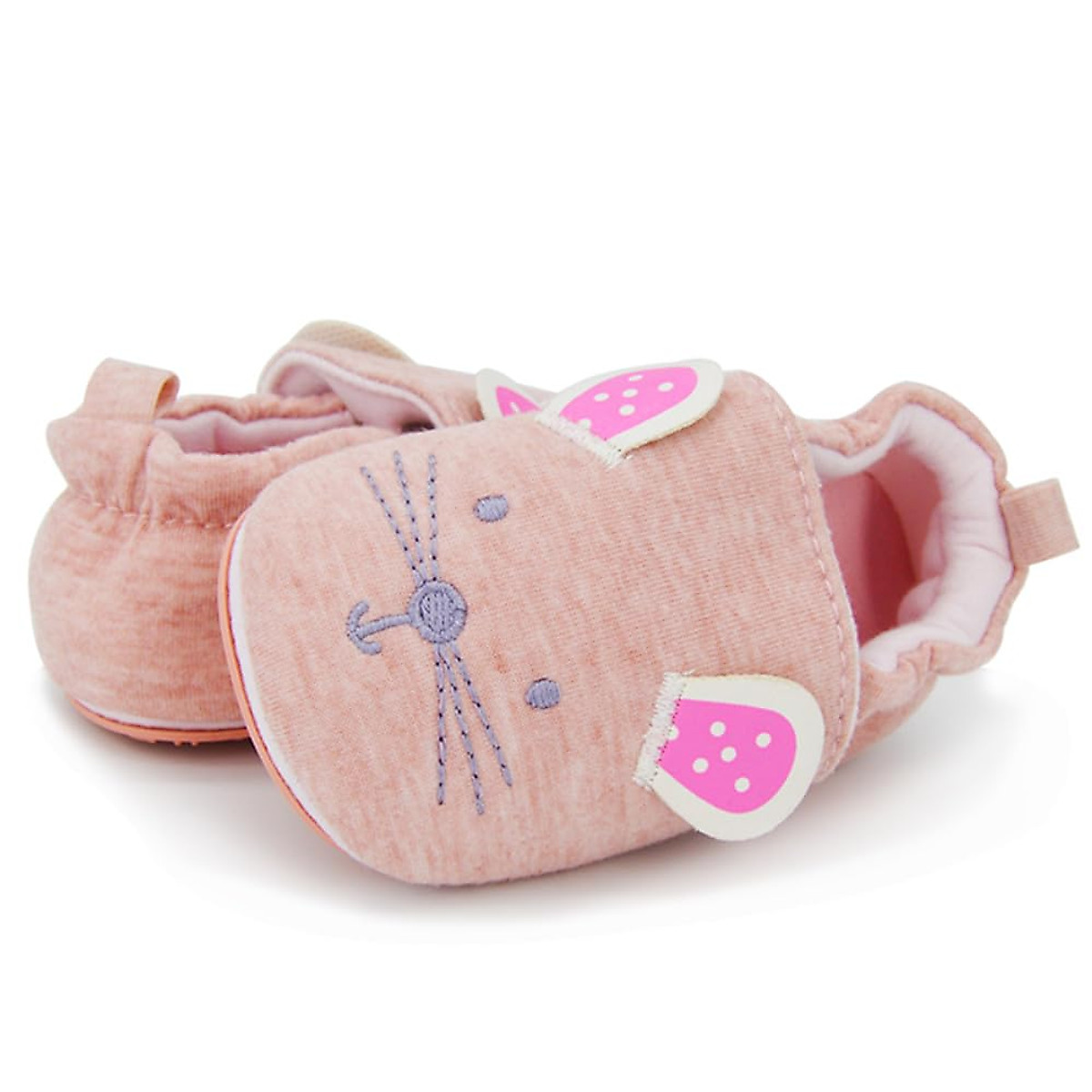 Timatego Toddler Baby Boys Girls Shoes Non Skid Slipper Sneaker Moccasins Infant First Walker House Walking Crib Shoes(6-24 Months) Baby Slipper 9-12 Months Infant, 01 Pink Cat