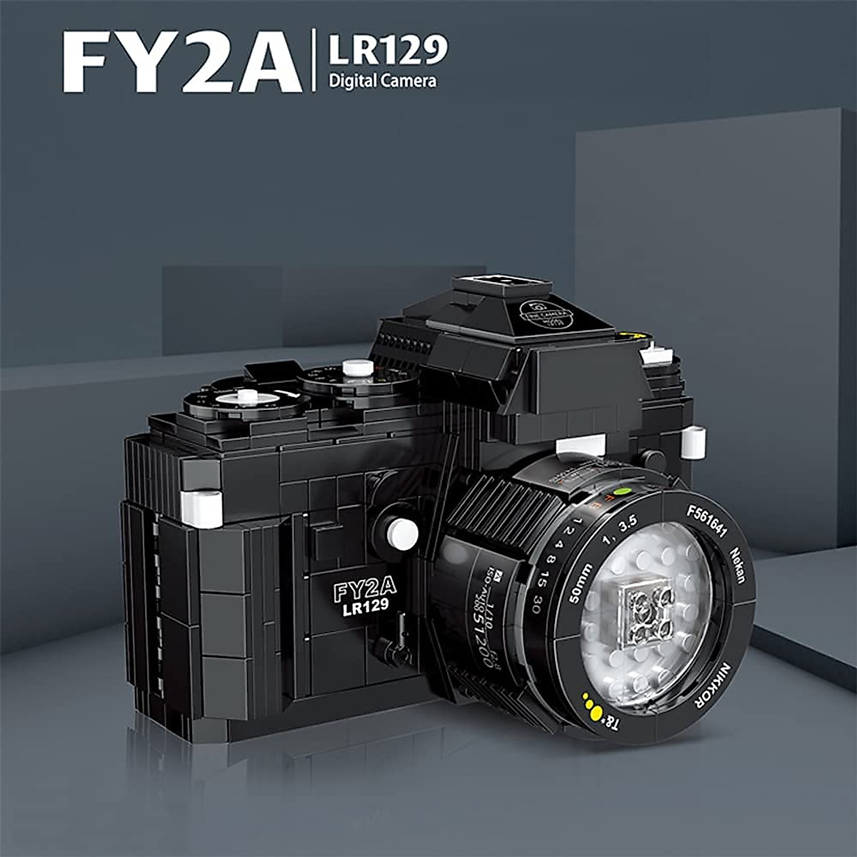 NC Uvini Building Blocks Camera, DIY STEM Toys, Building Construction Brick Set Best Gift for Adult, Teens, Collectible Model Digital Camera to Build 627pcs