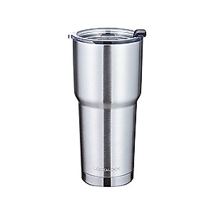 LOCK & LOCK Stainless Steel Double Wall Vacuum Insulated BPA-Free Non Toxic Travel Mug for Cold Drinks and Hot Beverages, 24oz, Brushed Aluminum