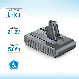 Powerextra 21.6V 4.0Ah V6 Battery Compatible with V6 DC58 DC59 DC61 DC62 DC72 DC74 Absolute Animal Motorhead Slim SV03 SV04 SV05 SV06 SV07 SV09