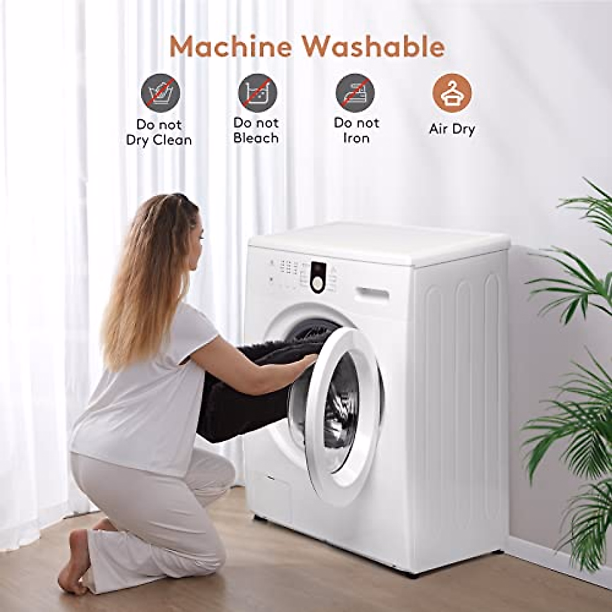 FURTIME Dog Bed Crate Pad Washable Dog Beds for Large Dogs Cats Deluxe Thick Plush Fluffy Kennel Crate Pad Comfy Pet Sleeping Mat Anti-Slip & Anti Anxiety Orthopedic Calming Bed