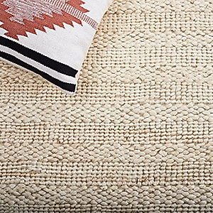 SAFAVIEH Natural Fiber Collection Area Rug - 8' x 10', Bleach, Handmade Braided Woven Jute, Ideal for High Traffic Areas in Living Room, Bedroom (NF212D)
