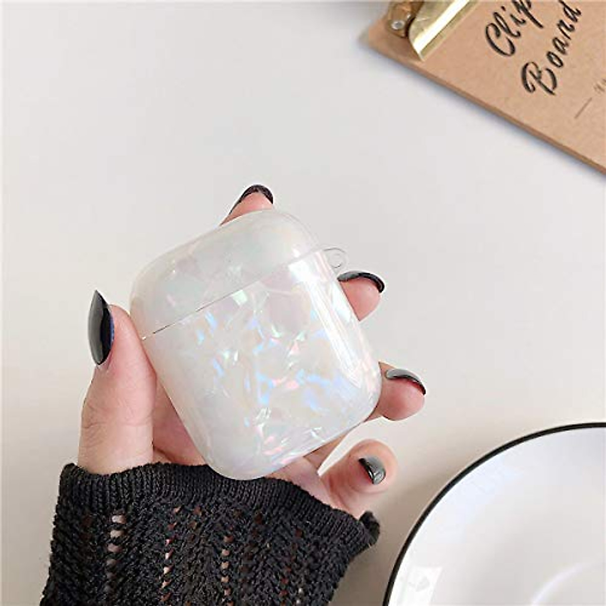 J.west 2019 Newest AirPods Case, Macaron Color Cute Sparkle Glitter Pretty Design Bling AirPods Soft TPU Protective Case Accessories Kit Compatiable with Apple AirPods 1st/2nd Charging Case Colorful