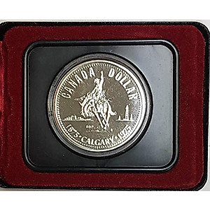 1975 CA Canada Calgary Silver Dollar in Original Box $1 Specimen