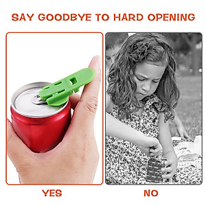 Abeillo 6 Pieces Manual Easy Can Opener, Soda Beer Can Opener Beverage Can Top Ring Opener Tool, Leakproof Soda Can Cover Can Openers for Pop, Coke, Beer, Soda, Aluminum Beverage