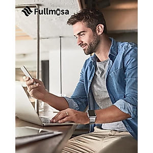 Fullmosa Compatible Apple Watch Metal Bands 45mm 44mm 42mm, Stainless Steel Mesh Loop Magnetic Clasp iWatch Band with TPU Case for Apple Watch Series 9 8 7 6 5 4 3 2 1 SE SE2 for Men Women (Silver)