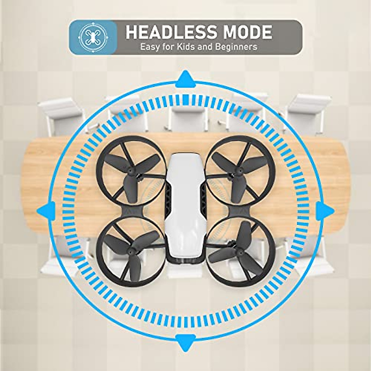 Cheerwing U61S Mini Drones with Camera for Kids and Adults 720P HD 2.4Ghz Rc Quadcopter WiFi Fpv Drone with Altitude Hold,2 Batteries White