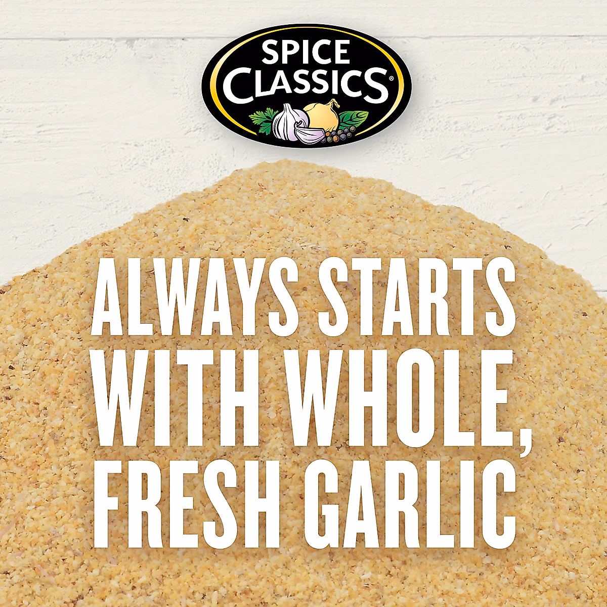 Spice Classics Granulated Garlic, 25 oz - One 25 Ounce Container of Garlic Powder Seasoning, Use on Vegetables, Meats, Rubs and Dressings for a Bold Flavor