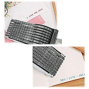 BUTEFO 8 Digits & 26 Alphabet Rolling Stamp Personalized English Alphabet Number Symbol Scrapbooking DIY Rubber Stationery Office Table Décor