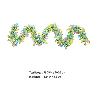 VALICLUD 3PCS Easter Party Tinsel Garland DecorationShiny Hanging Twist Tinsel Ornaments for Easter Birthday New Year Hanging Decorations