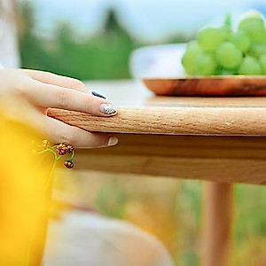 Cttasty Dining Table, Solid Wood Small Modern Round Dining Room Table with Oak Finish for 2, Small Dining Table 31.5 L x 31.5 W x 29.5 H in Inches (Natural)