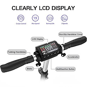 EVERCROSS EV08E Electric Scooter, 350W Motor & 8" Solid Tires, 20 Miles Range &19 Mph, 3 Speed Modes, Folding Commuter Electric Scooter for Adults Teenagers