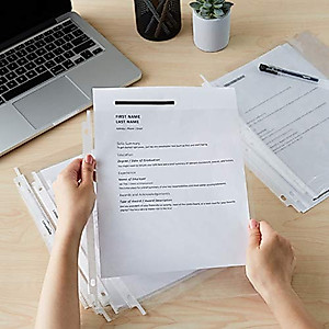 Amazon Basics Clear Sheet Protectors for 3 Ring Binder, 8.5 x 11 Inch, 100-Pack