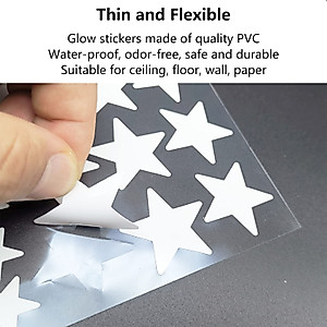 MOJOTORY Glow in The Dark Star Stickers, Bright and Lasting, Glow Stickers for Ceiling and Wall, Glow in The Dark Stars for Ceiling, Fantastic Wall Stickers for Bedroom, Blue