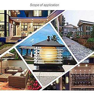 ZZYJYALG Modern Creative Aluminum Post Lights European Pastoral Creative Outdoor Ball Column Lights Waterproof Acrylic Lampshades Garden Park Street Villa Home Lighting Pillar Lamps