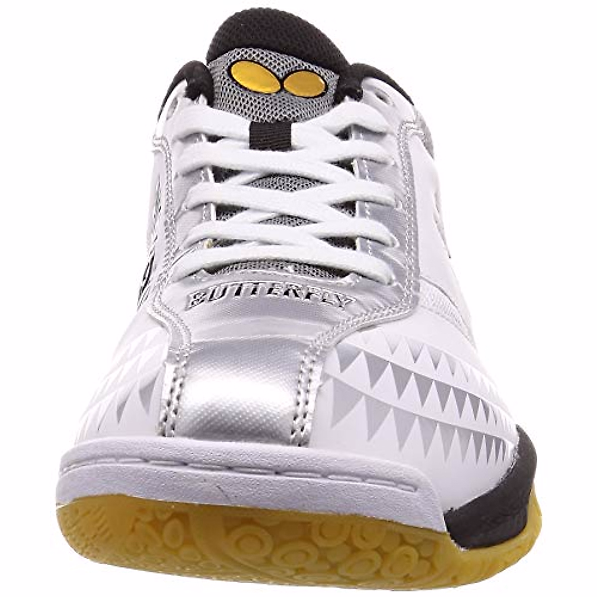 Butterfly Men's Table Tennis Shoes, White/Silver, 11