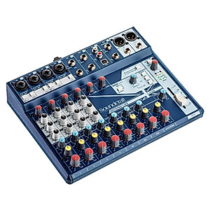 Soundcraft Notepad-12FX 12-Channel Mixer w/ 4x4 USB Interface with Lexicon Effects Bundle with Samson SR850 Professional Semi-open Studio Reference Monitoring Headphones