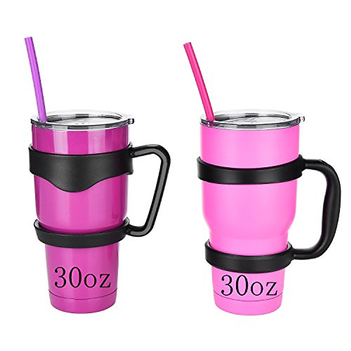 ALINK Reusable Silicone Straws, 10.5” Long Skinny Tumbler Replacement Straws for 20 oz 30 oz Yeti/Rtic/Tervis/Ninja/Ozark Trail/Aladdin/Mason Jar, Set of 6 with Cleaning Brush