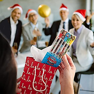 Holiday Smencils for Grown Ups - HB #2 Scented Fun Pencils, 5 Count - Stocking Stuffer, White Elephant Gifts for Adults, Office Supplies, Party Favors