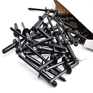 Aifeier ET 50 Pcs 3/16" x 3/4" Aluminum Blind Rivets Black Tri-Fold Exploding Pop Rivets for Kayak Canoe and Boat Accessories