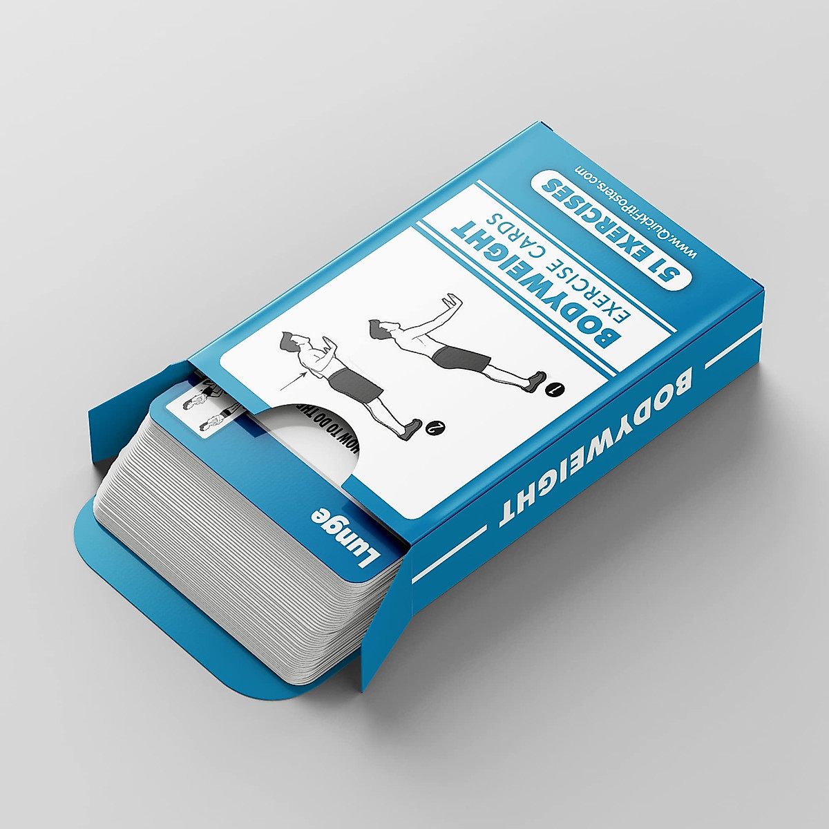 Bodyweight Exercise Cards - Fitness Playing Cards with Over 50 Body Weight Workouts - 2.5" x 3.5" (Standard Playing Card Size)