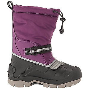 KEEN Snow Troll Insulated Waterproof Pull On Winter Boots, Charisma/Silver, 3 US Unisex Big Kid