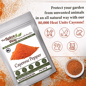 The Spice Way Red Pepper Premium Cayenne Ground - 8 oz - pure chile powder with 80,000 Heat Units
