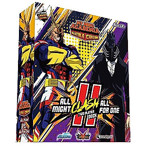 Jasco Games My Hero Academia Collectible Card Game All Might Vs. All for One Two Player Clash Decks | Trading Card Game for Adults and Teens | Ages 14+ | 2 Players | Avg. Playtime 45+ Mins | Made