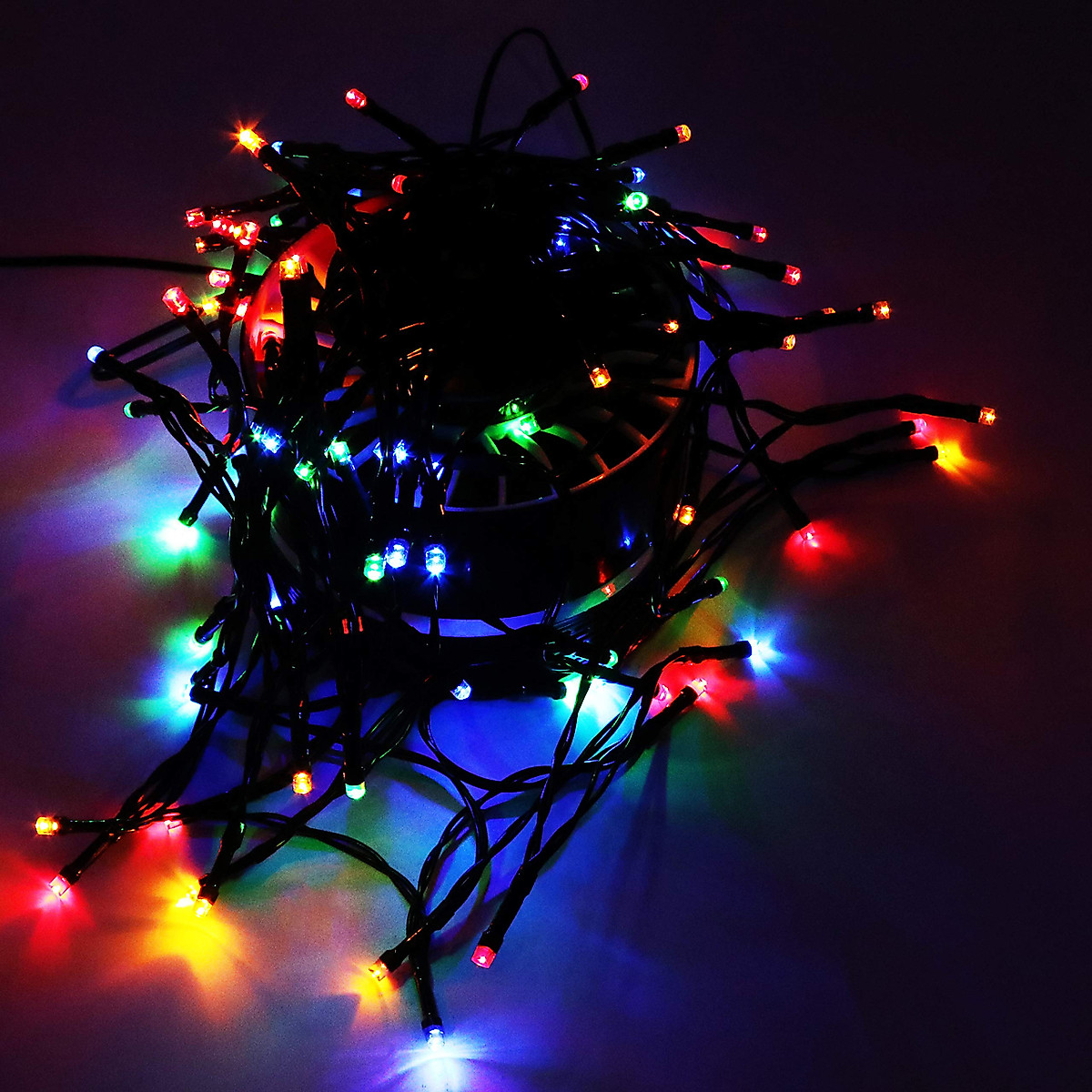 XUNATA Waterproof String Lights Outdoor, 50 LEDs 33ft Starry USB Powered 8 Modes Setting Light, for Indoor Outdoor Wall Decoration Wedding Party Home Garden(Multi-Color)