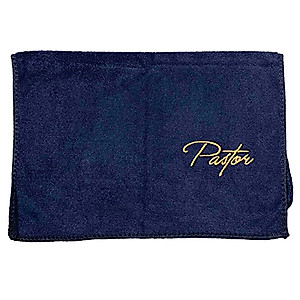 Swanson Christian Products Embroidered Hand Towels - 'Pastor' - Gifts for Pastor, Clergy, & Ministers - Pastor Towel - Microfiber Towel - Navy with Gold Lettering