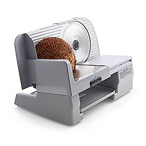 Chef'sChoice 609A Electric Meat Slicer with Stainless Steel Blade Features Slice Thickness Control and Tilted Food Carriage Easy Clean, 7-Inch, Silver