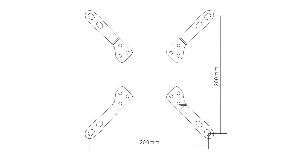 Mount Plus 201P Adapter Bracket for VESA 200x200mm & 200x100mm