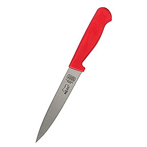 The Kosher Cook Meat Red Kitchen Knife – 6” Steak and Vegetable Knife - Razor Sharp Pointed Tip, Straight Edge - Color Coded Kitchen Tools