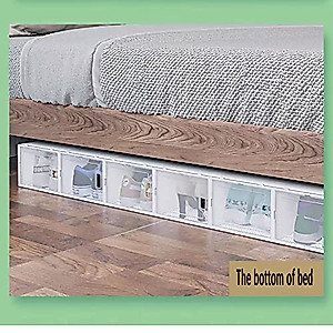 Shoe Storage Boxes,12 Pack clear Plastic Stackable Shoe organizer Storage Bins For Closet,Easy Assembly,Space Saving Foldable Sneaker Storage Containers For Display shoe (White)