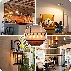 4-Pack Vintage LED Edison Bulbs 100W Equivalent 1400LM High Brightness 8W ST58 LED Filament Light Bulbs 2700K Soft Warm White E26 Medium Base CRI90+ Antique Clear Glass for Home Bedroom, Non-dimmable