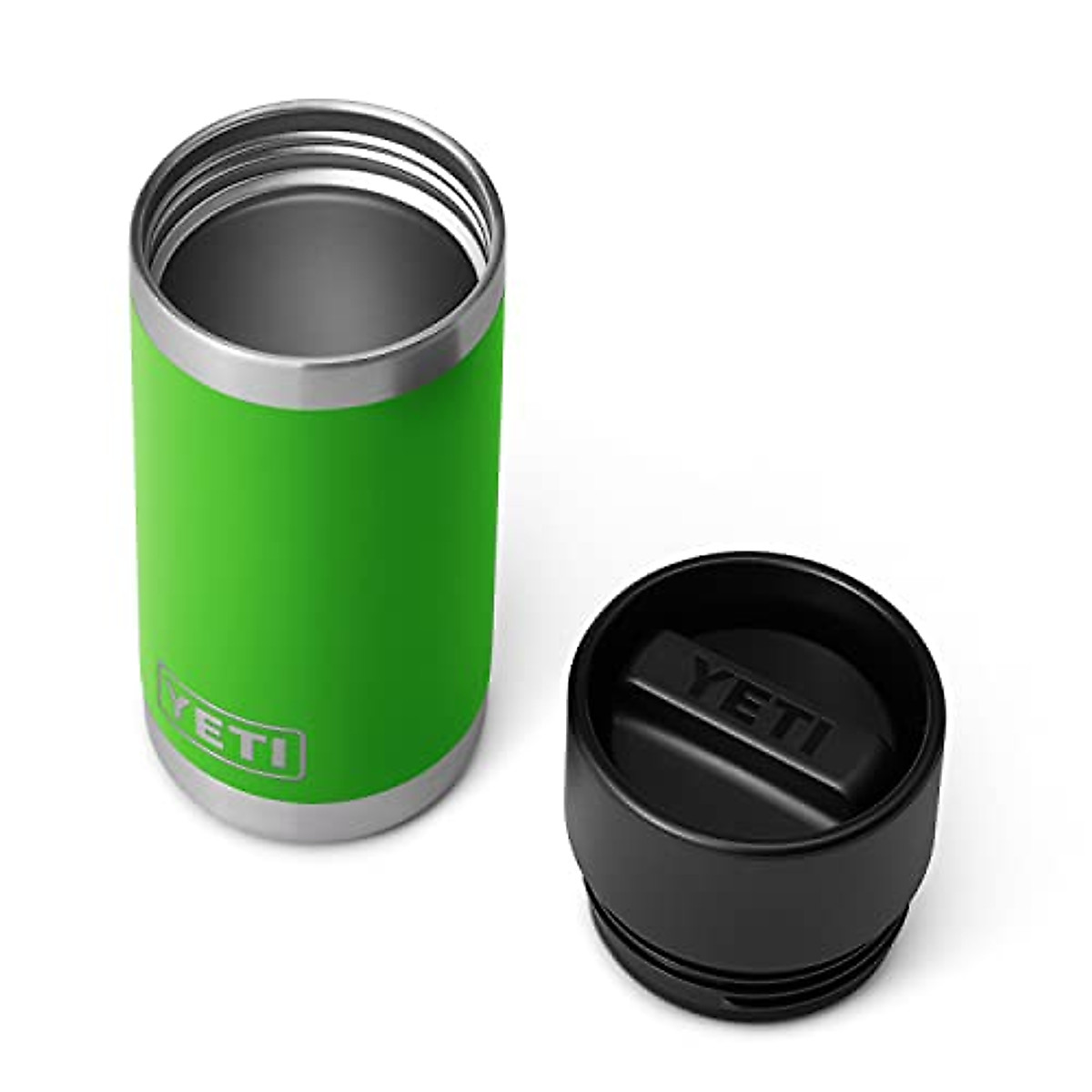 YETI Rambler 12 oz Bottle, Stainless Steel, Vacuum Insulated, with Hot Shot Cap, Canopy Green