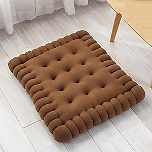 WJXBoos Japanese Solid Color Chair Pad,Non-Slip Biscuit Chair Cushion Seat Pad for Dining Chair Stool Kitchen Tatami Cushion B 4045cm(1618inch)