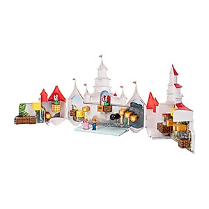 THE SUPER MARIO BROS. MOVIE – Mushroom Kingdom Castle Playset with Mini 1.25” Mario and Princess Peach Figures