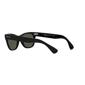 Ray-Ban RB2201 Laramie Square Sunglasses, Black/Green, 54 mm