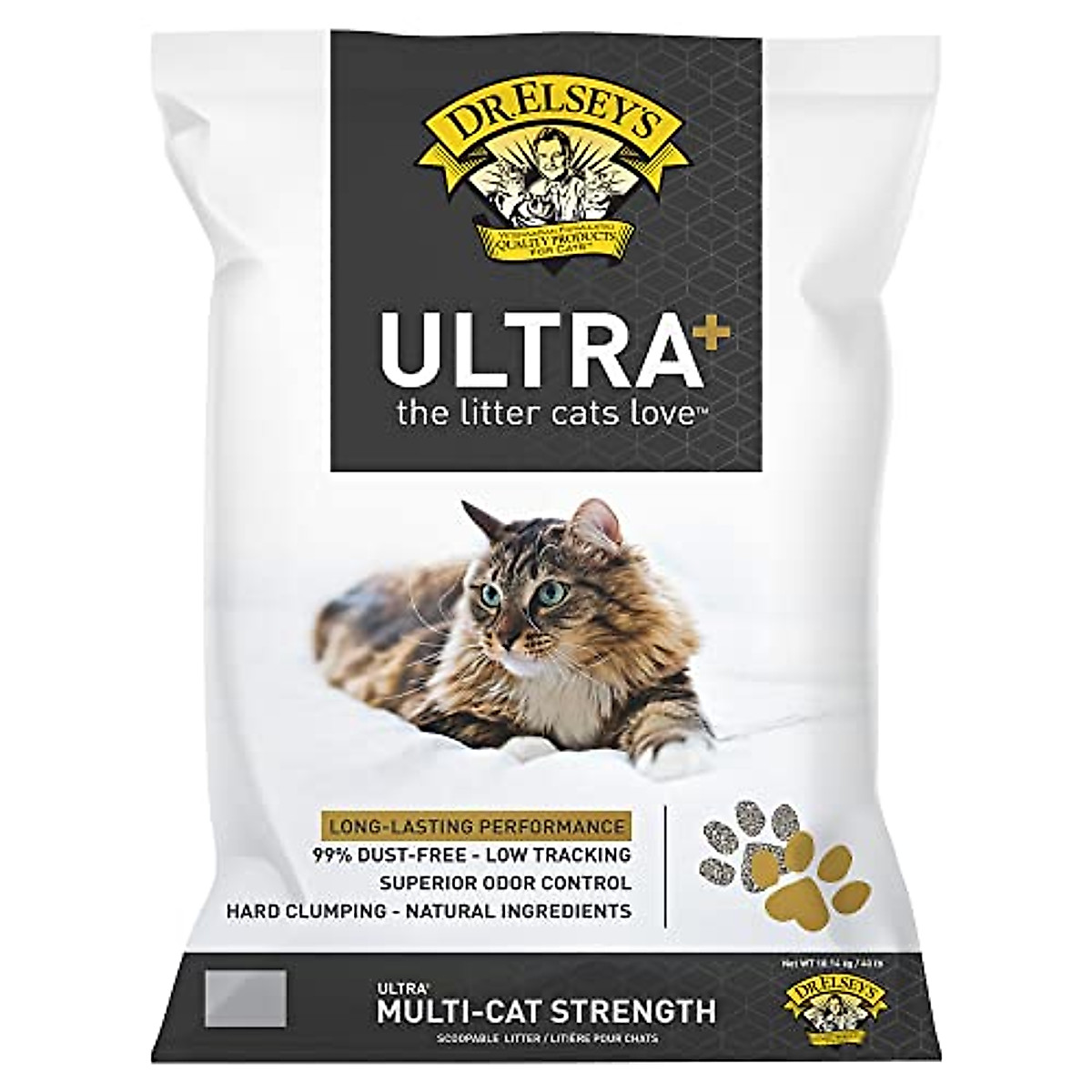 Dr. Elsey's Precious Cat Unscented Ultra+ Cat Litter, 40 lbs.