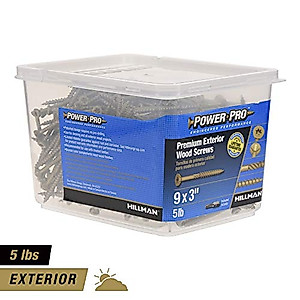 Power Pro Premium Exterior Wood Screws (#9 x 3") - 5lb Box