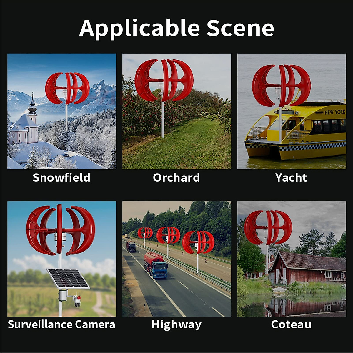 AISINILALAO Low Speed 2M/S 12V 24V 2500W Vertical Wind Turbine ...