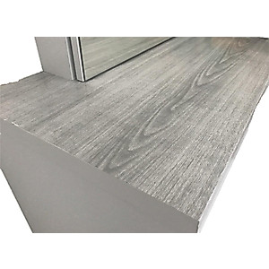 Amao Grey Wood Grain Paper Peel & Stick Wallpaper for Shelf Liner Counter Top Livingroom 17.7''x78.7''