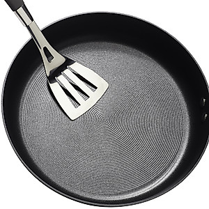 Circulon Symmetry Hard Anodized Nonstick Frying Pan Set / Skillet Set - 10 Inch and 12 Inch, Black