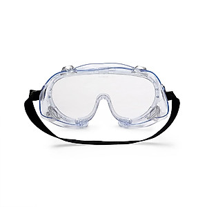 Sellstrom Safety Goggles for Eye Protection, Flexible, Soft Protective Eye Shield for Men and Women with Clear Anti-Fog Lens, Indirect Vent, Black Adjustable Strap, S81210