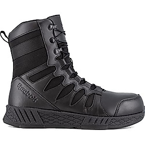 Reebok Work Floatride Energy Tactical Men's, Black, 8 Inch Side-Zip Style, Composite Toe, EH, Slip-Resistant Work Boot (10.5 W)