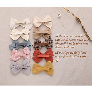 20pcs Baby Girl Hair Bows Clips Fully Lined Alligator Clips Barrettes Hair Accessories for Little Girls Toddler School Age Kids Teens Gifts