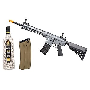 Extra 300 Round Airsoft Magazine & Extra 5100 Rounds 0.20g BBS - Lancer Tactical Gen 2 M4 Airsoft Carbine Polymer