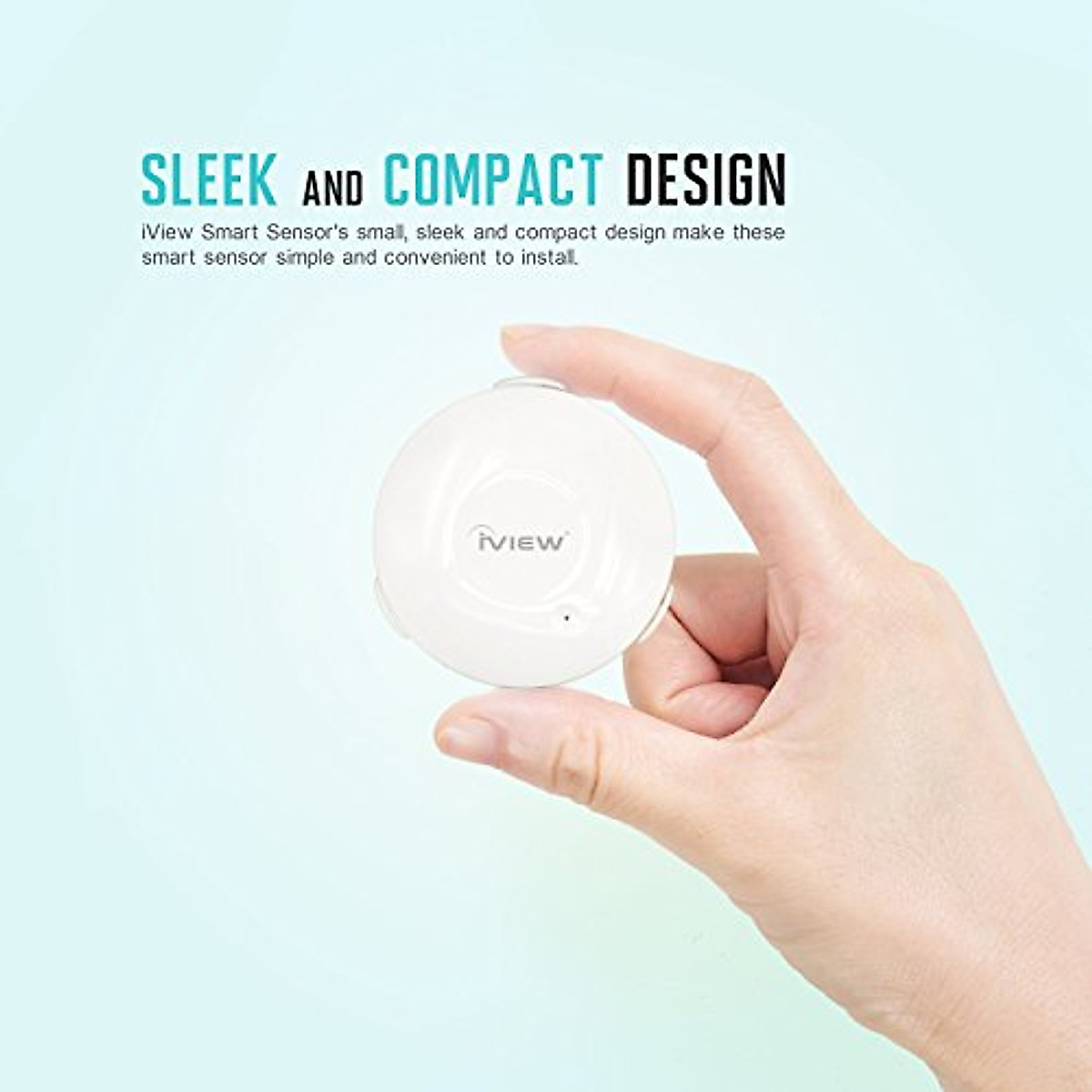 iView S300 WiFi Water Sensor DIY Flood and Water Leak Detector Detachable Sensor, Sound & APP Alert Long Lasting Battery