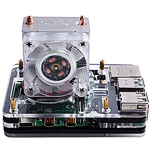 GeeekPi Case with ICE Tower Cooler for Raspberry Pi 4, Pi 4 Case with Fan and Aluminum Heatsink for Raspberry Pi 4 Model B